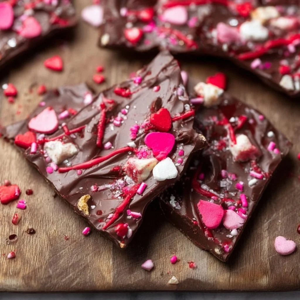 Easy Valentine's Day Chocolate Bark for Fun Valentine's Snacks
